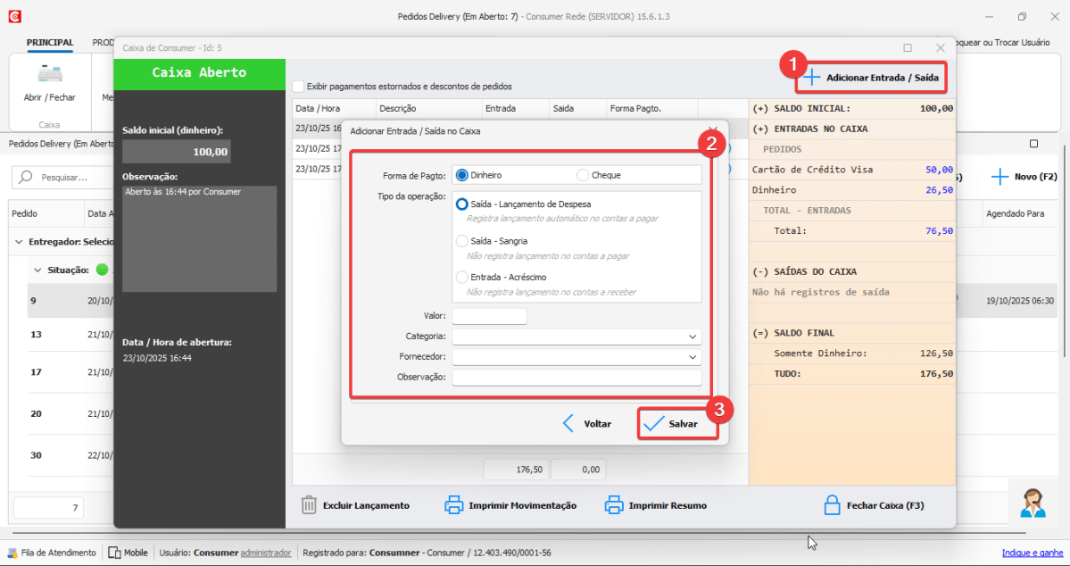 Como funcionam as operações de caixa no Consumer? – Consumer